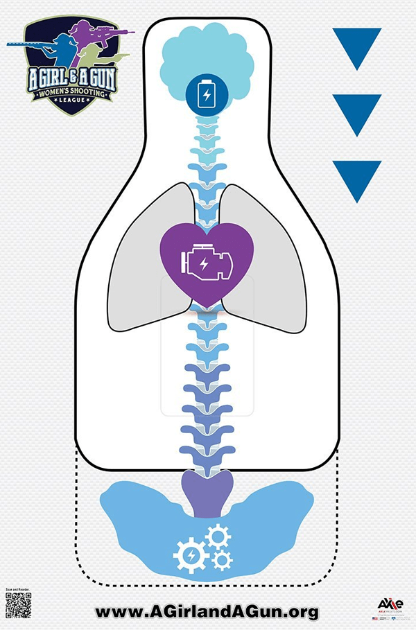 Vital Organs Target – 23x35 Defensive Accuracy Chart